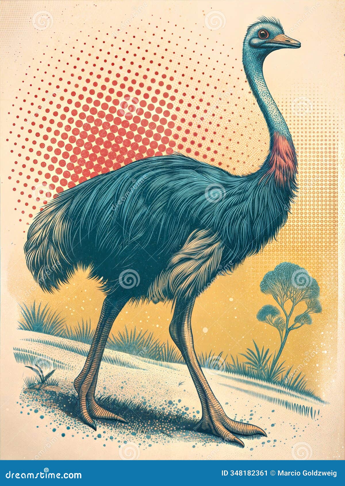 Impressive and Hyper-detailed Illustration in a Risograph Print ...