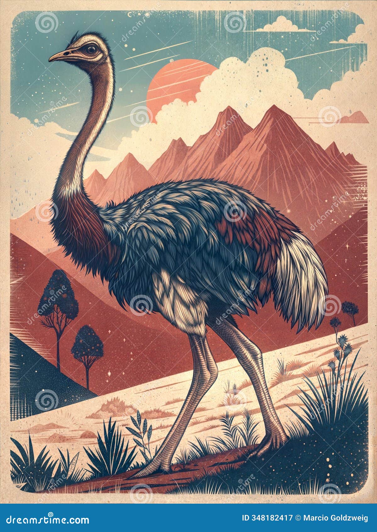 Impressive and Hyper-detailed Illustration in a Risograph Print ...