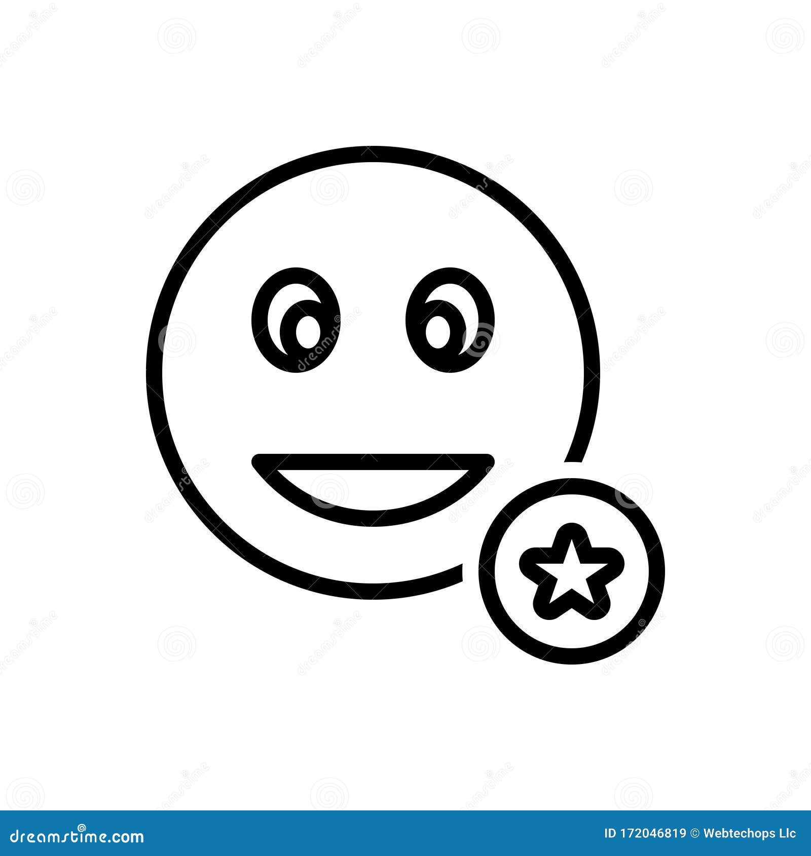 Black Line Icon for Impressive, Majestic and Efficacious Stock Vector ...