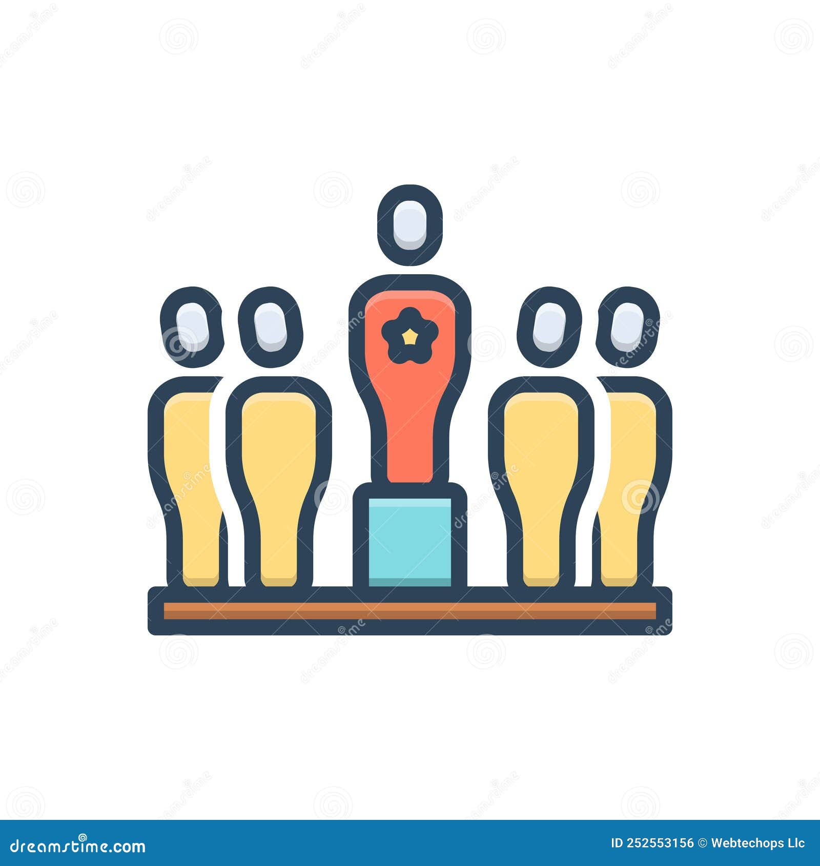 Color Illustration Icon for Impressive, Powerful and Influential Stock ...