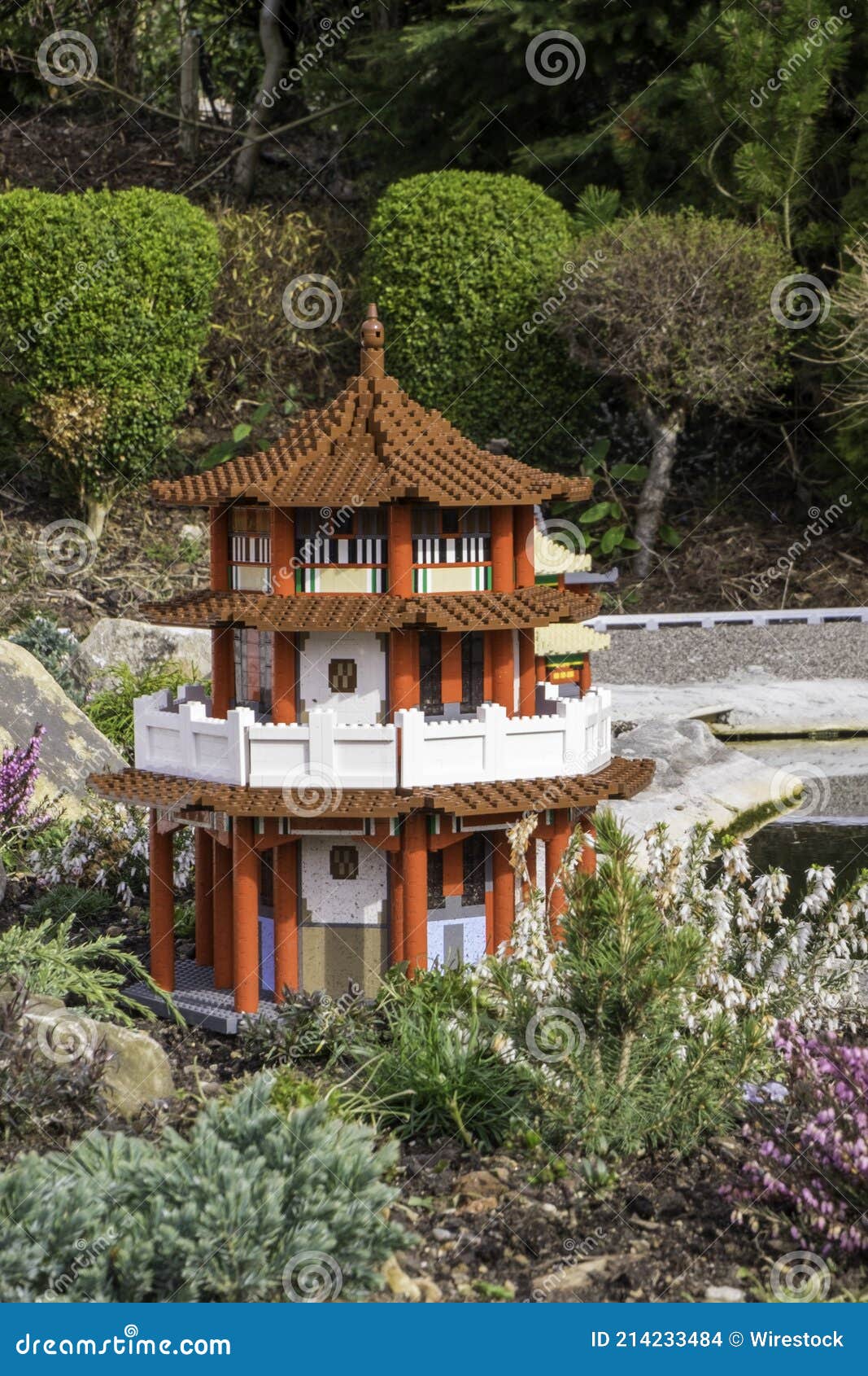 An impressive Lego Pagoda editorial stock image. Image of display ...