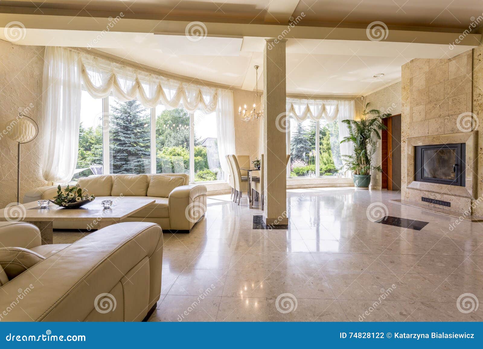 Impressive Lounge Room Displaying the Owner S Wealth Stock Photo ...