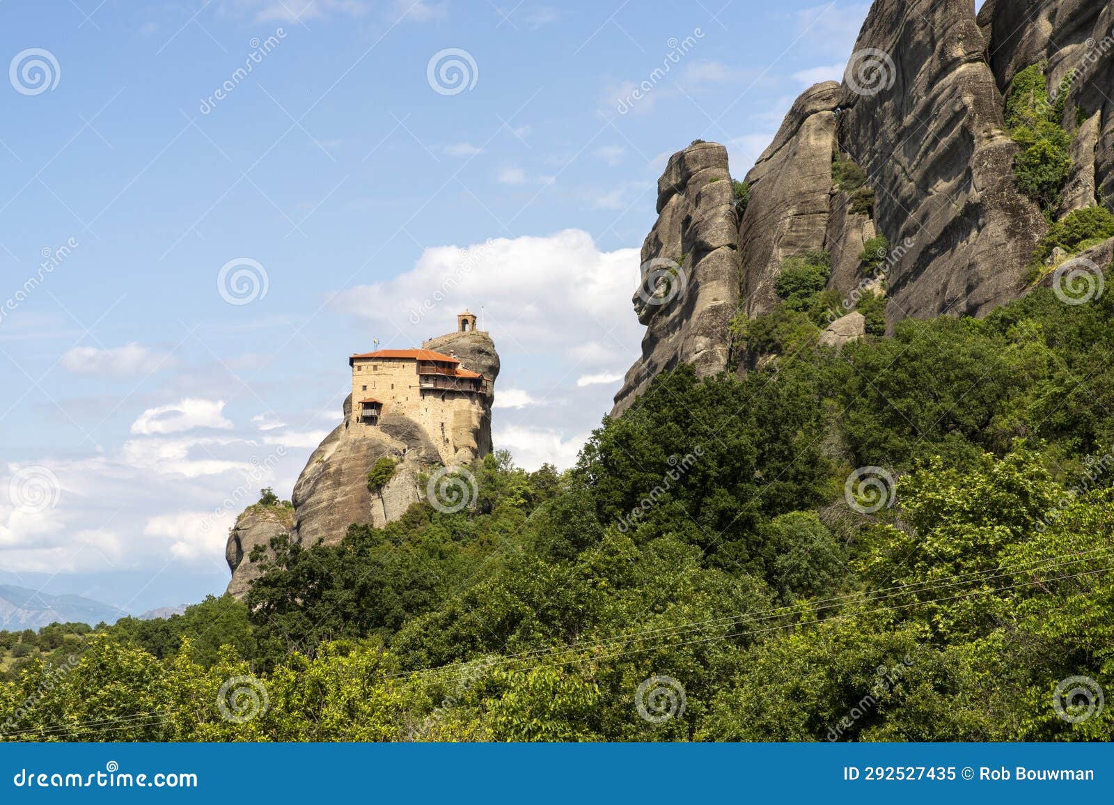 Meteora monasteries stock image. Image of monk, hermit - 292527435