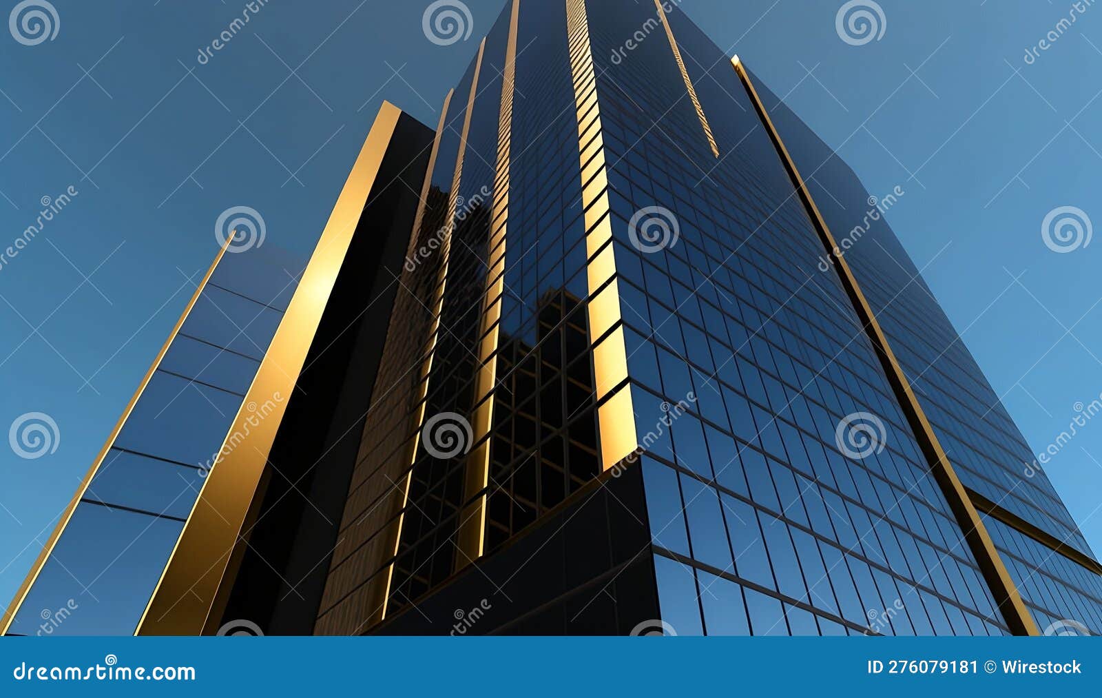 Impressive Modern Skyscraper with Glass Windows Glinting in the ...
