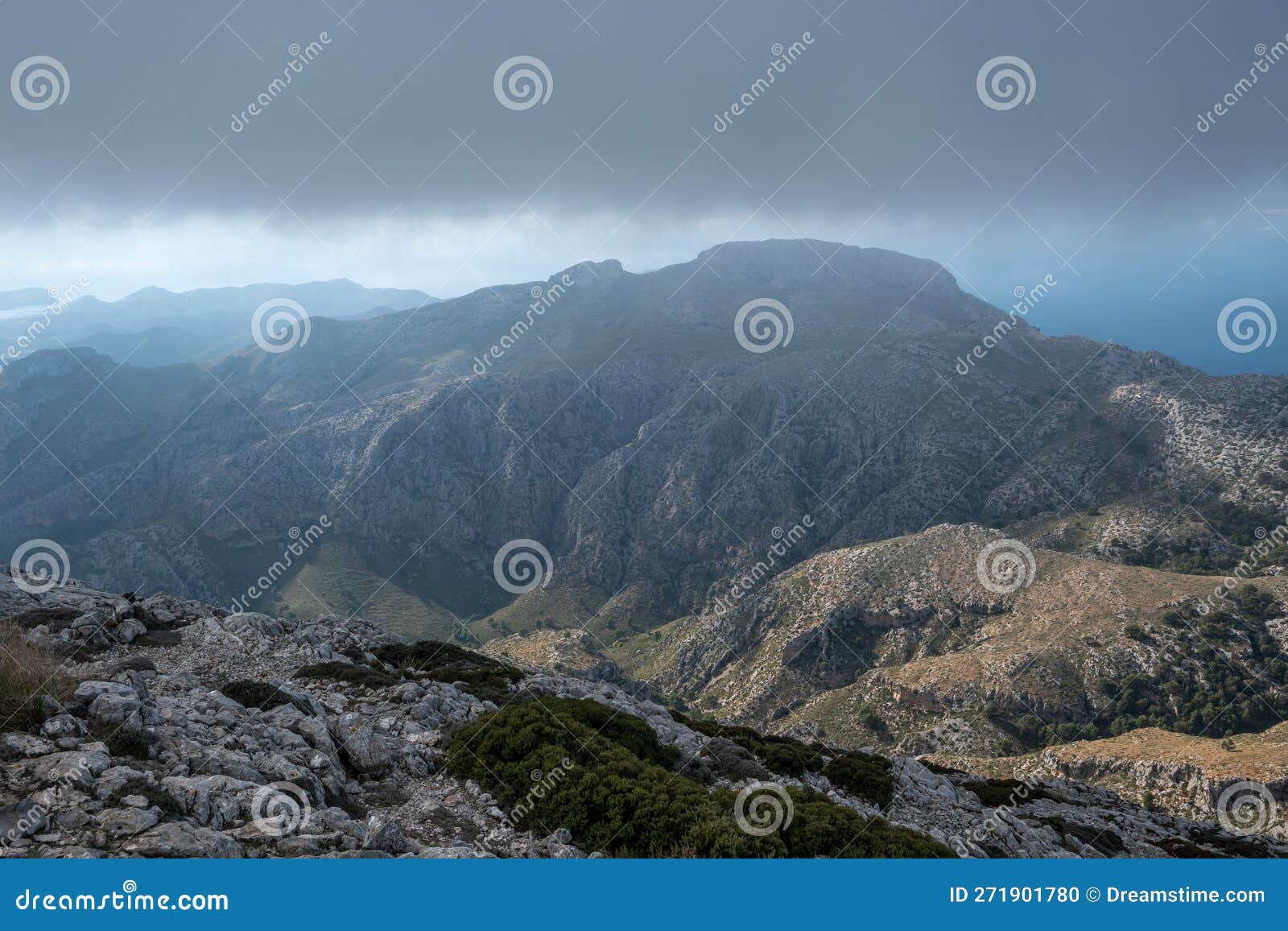 Impressive Panorama of Rocks and Cliffs in Mallorca Stock Photo - Image ...