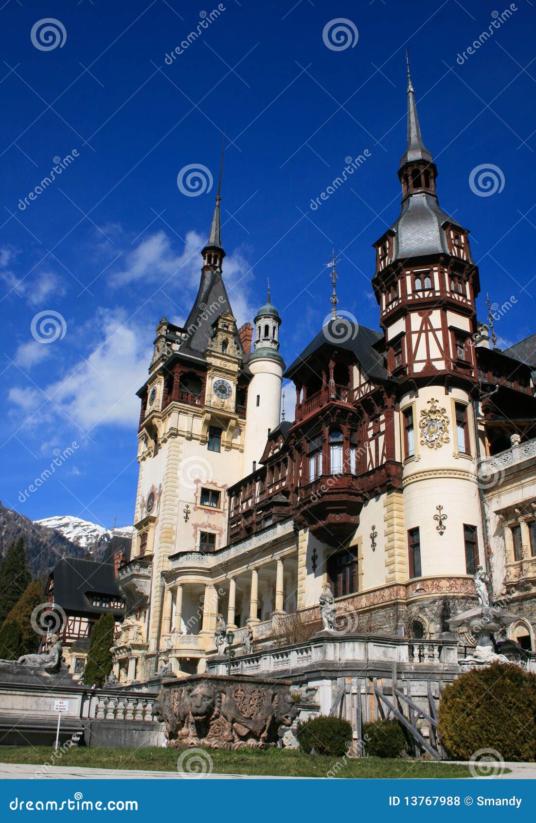 The Impressive Peles Castle, Sinaia, Romania Stock Photo - Image of ...
