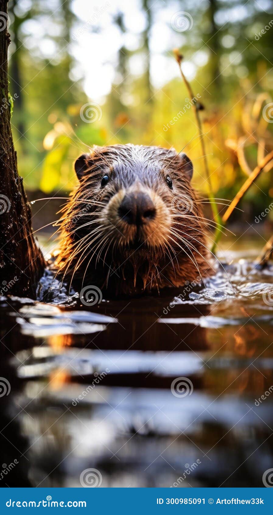 An Impressive Photo of a Beaver Building a Dam, Highlighting Its ...