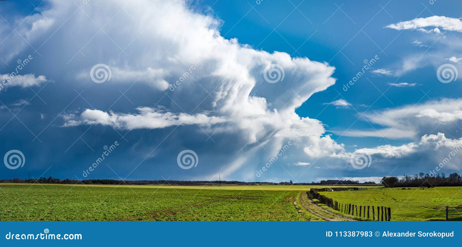 Impressive Powerful Huge Clouds with Interesting Forms Over the Stock ...