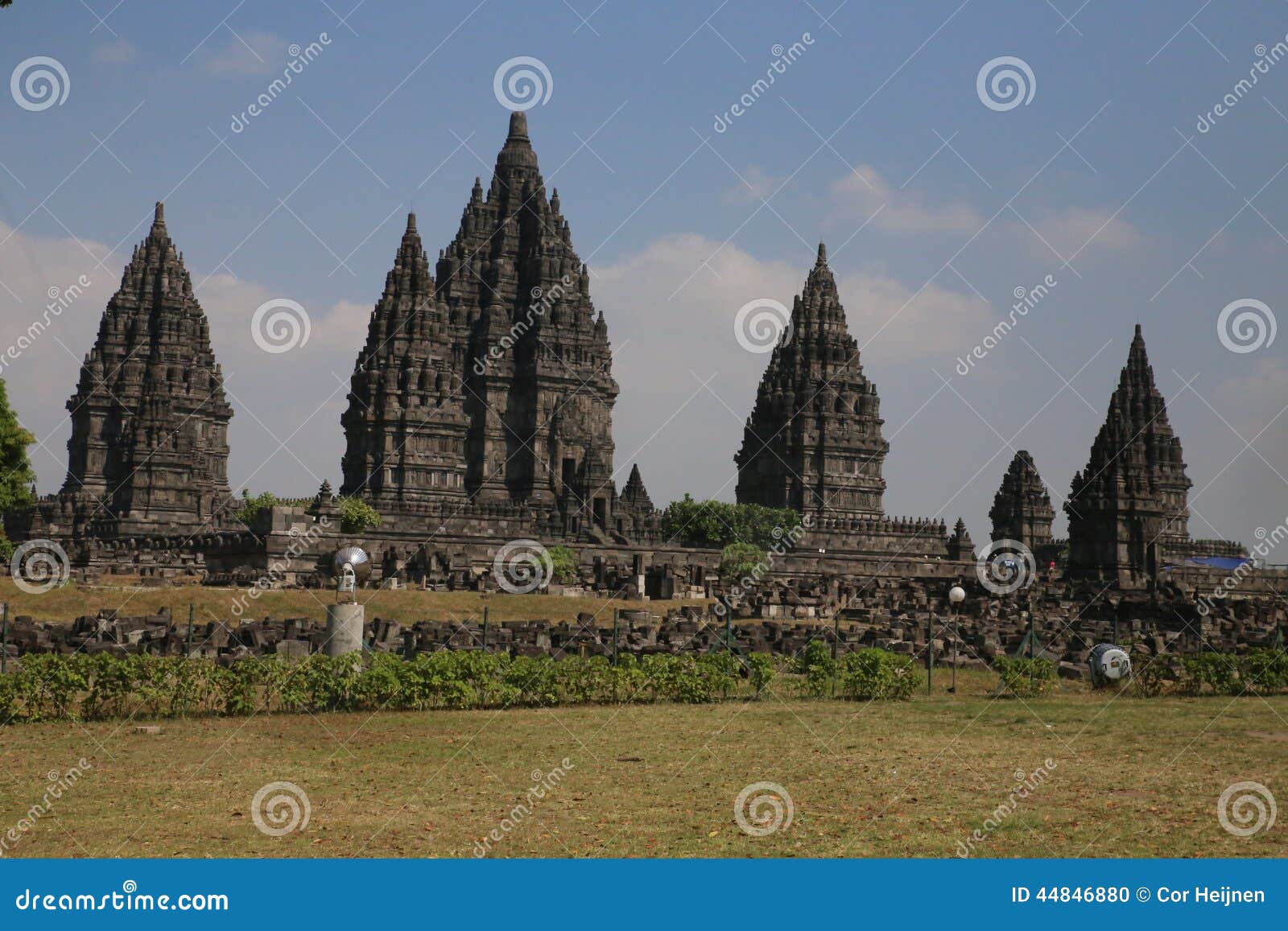 The Impressive Prambanan Hindu Temple Complex Stock Photo - Image of ...