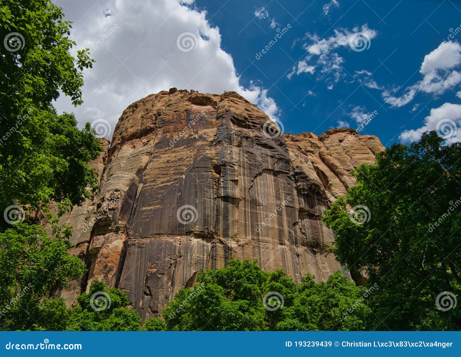 An Impressive Rock Face with Different Colours Stock Image - Image of ...