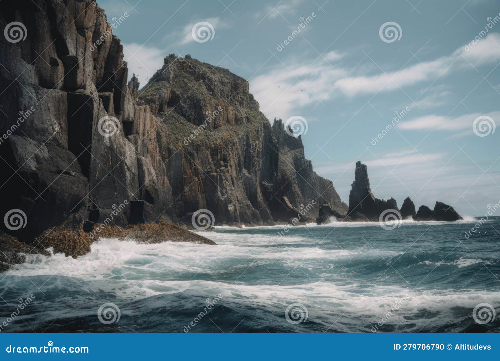 Impressive Rock Formations and Cliffs Towering Over the Ocean Waves ...