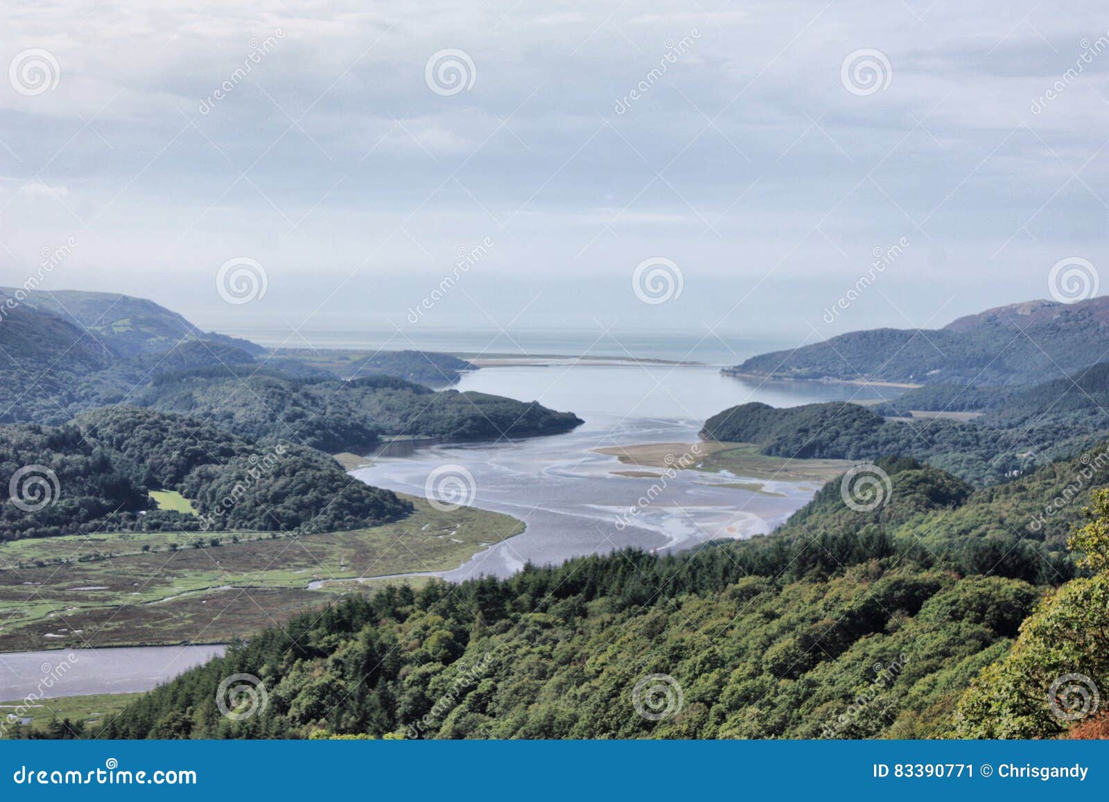 Impressive View of the Mawddach Estuary in Wales Stock Image - Image of ...