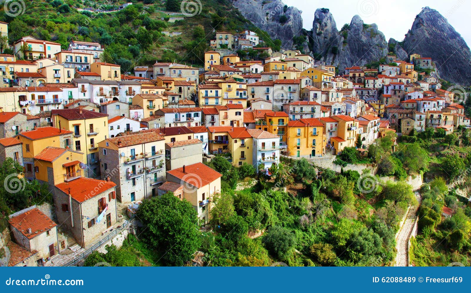 Impressive Vilage Castelmezzano, Basilicata. Italy Stock Image - Image ...