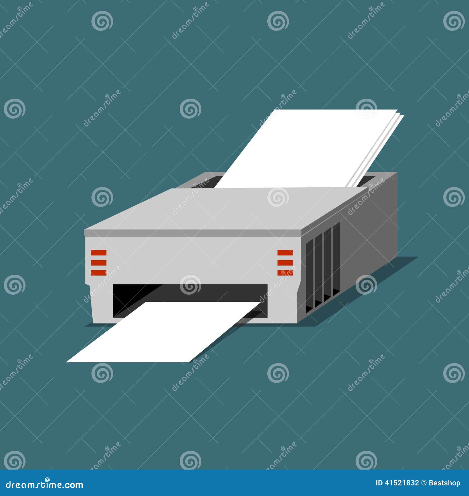 Imprimante illustration de vecteur. Illustration du matériel - 41521832