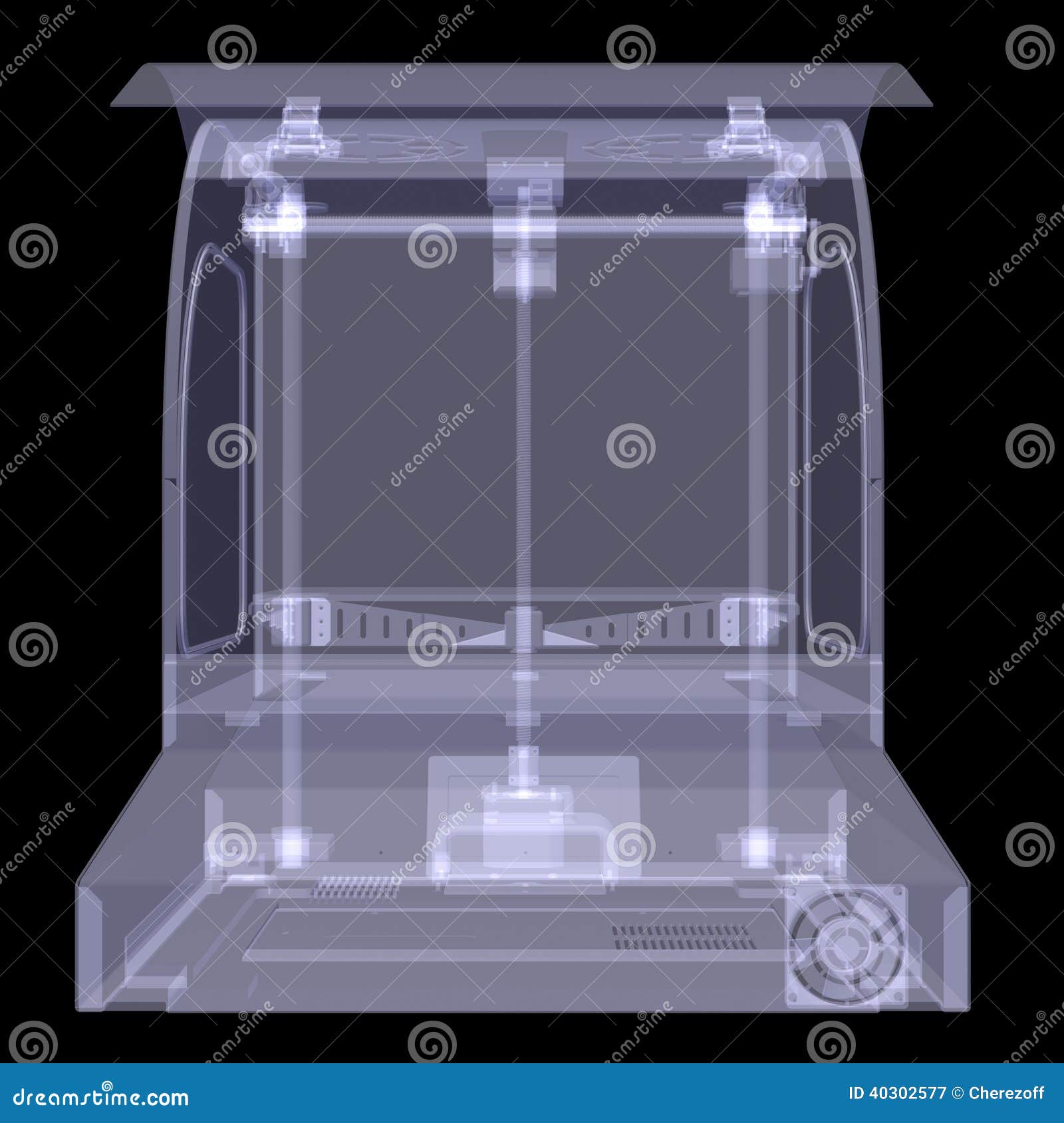 Imprimante 3d. Le Rayon X Rendent Illustration Stock - Illustration du ...