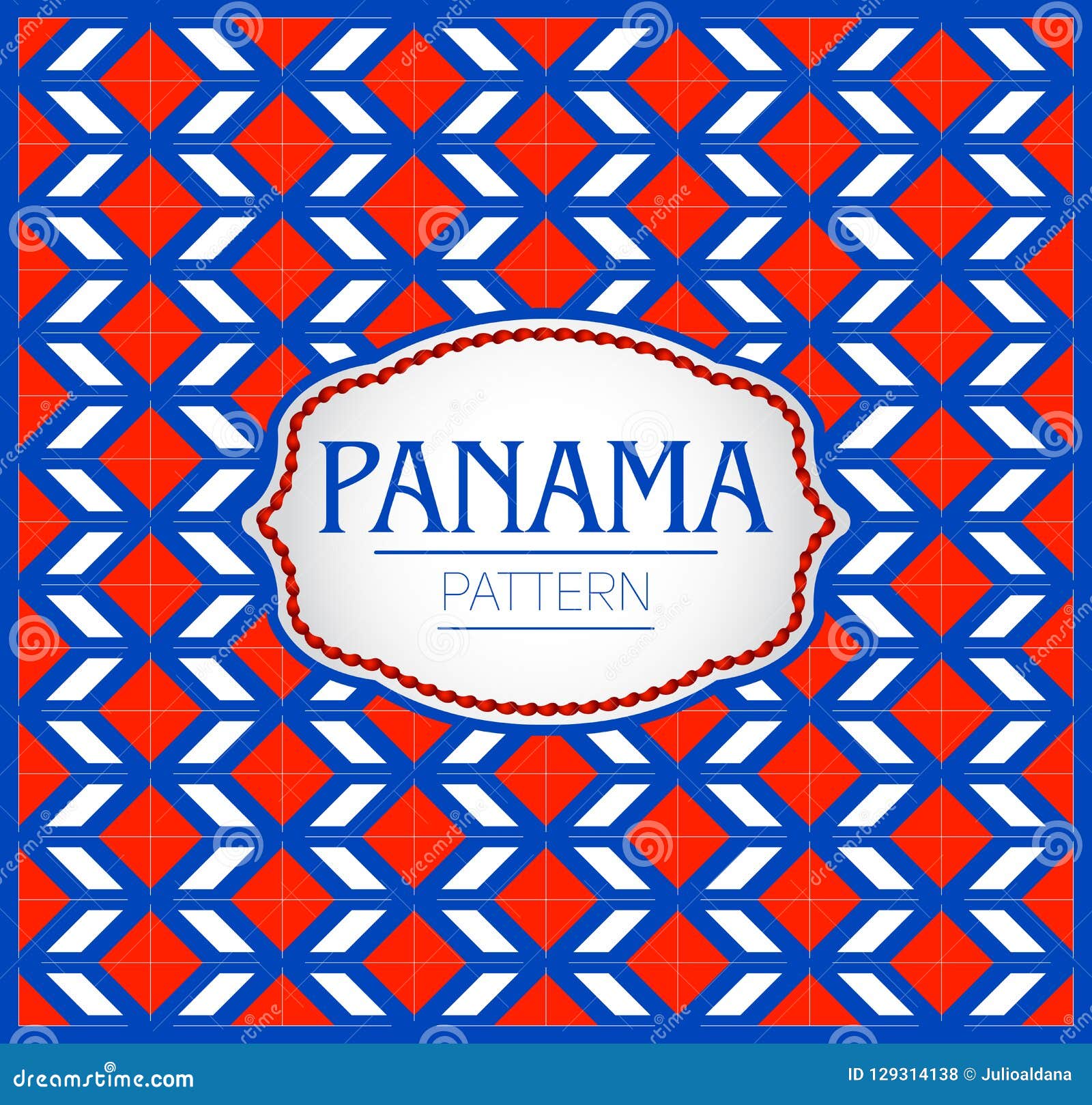 Panama Pattern, Background Texture and Emblem with the Colors of the ...