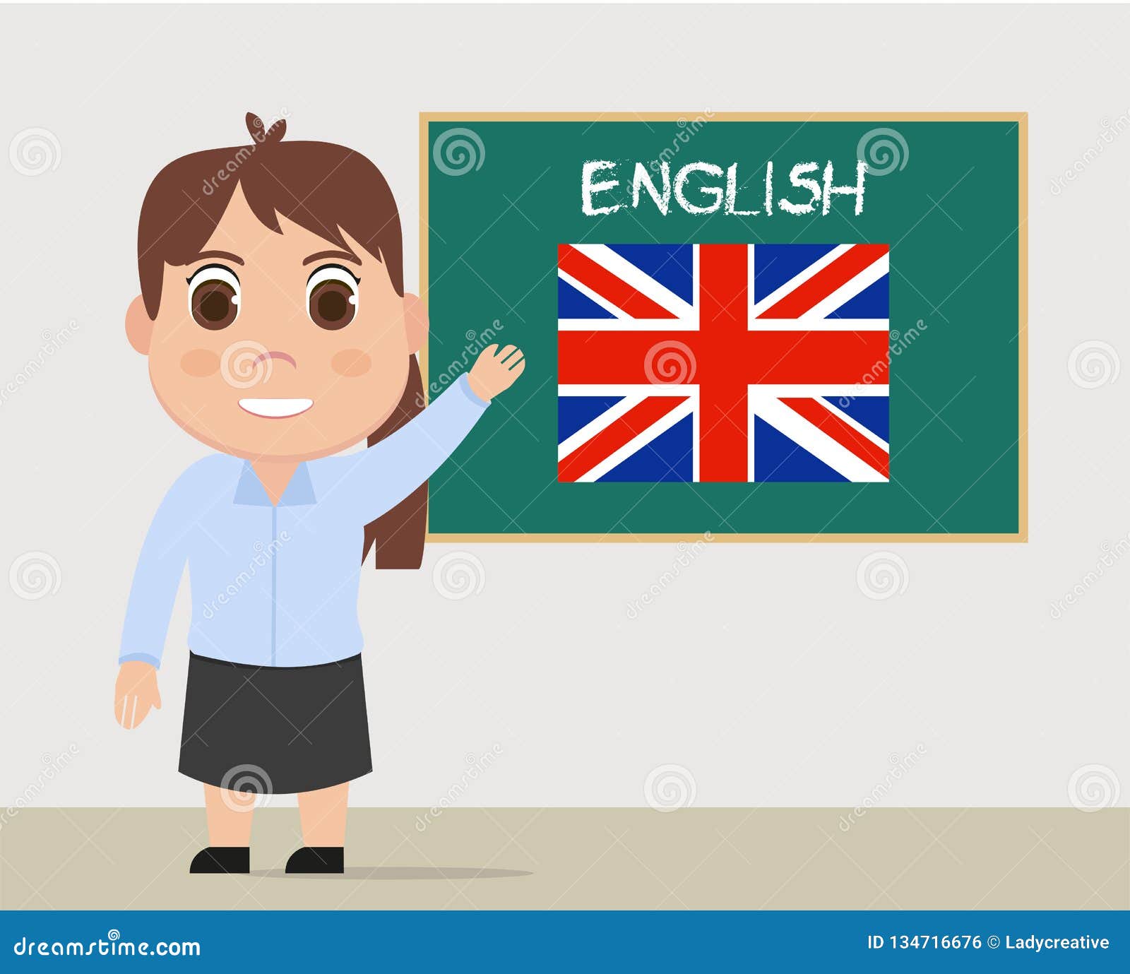 English Teacher Vector, Woman Teaching Stock Vector - Illustration of ...