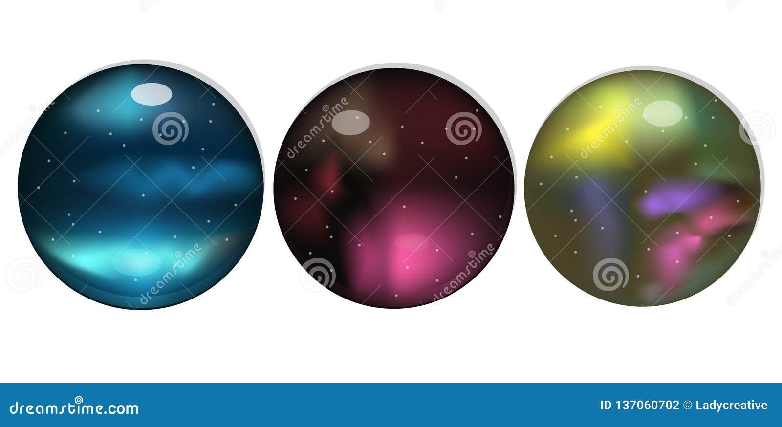 SET BEAUTIFUL GALAXY GEMS VECTOR ICONS Eps Stock Vector - Illustration ...