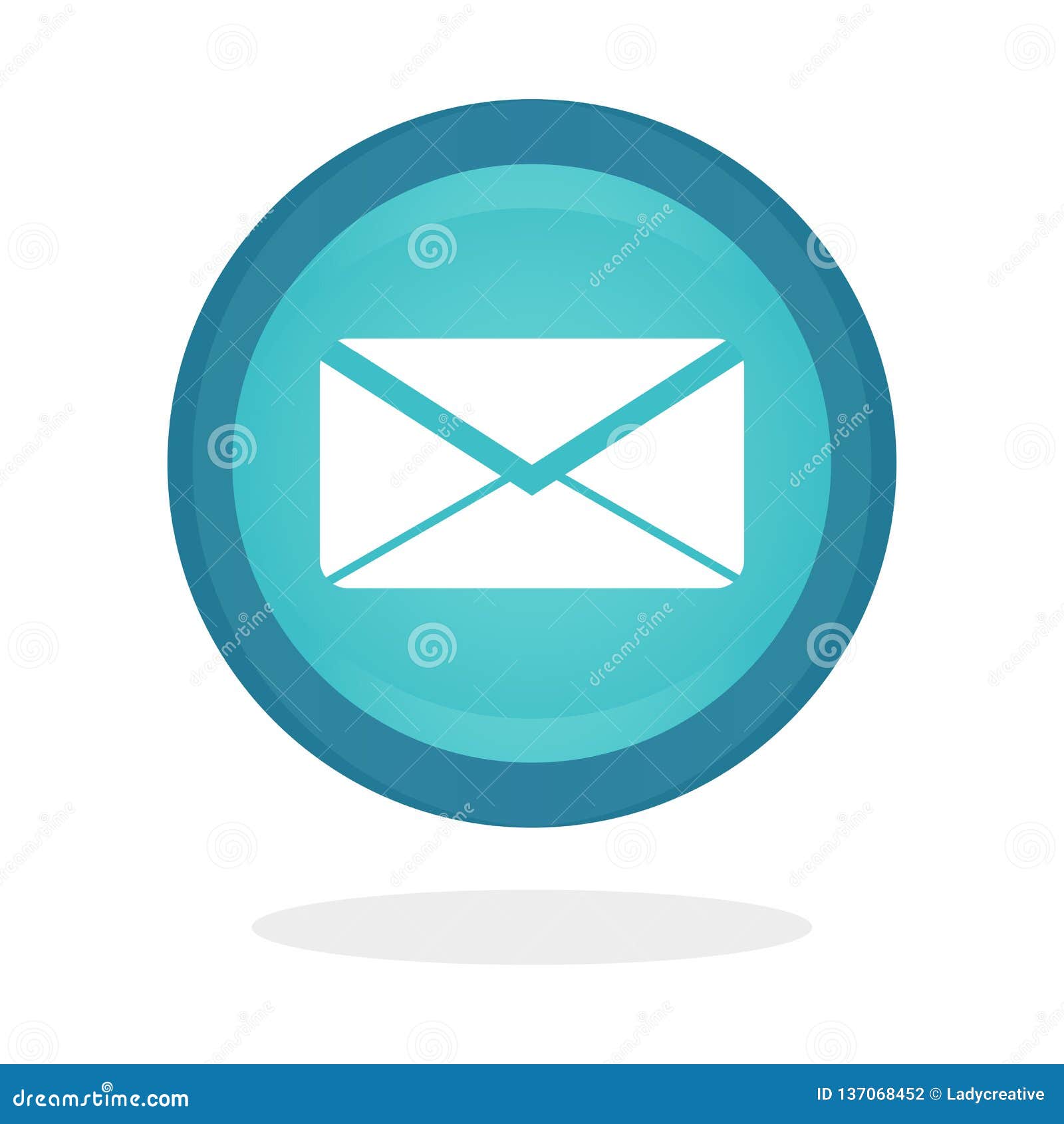 Mail button vector stock vector. Illustration of deliver - 137068452