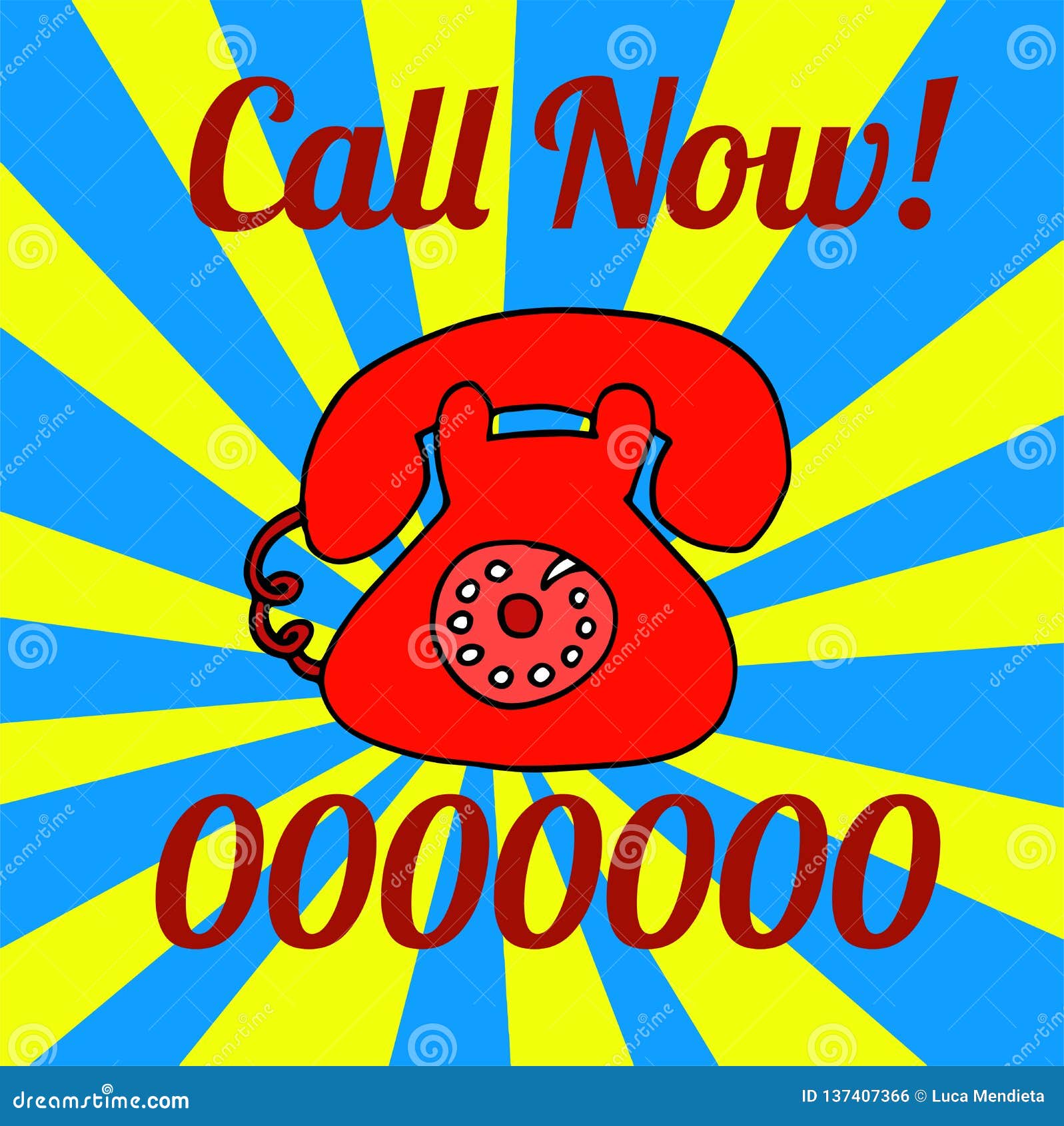 Illustration To Tell Someone To Call Right Now by Phone Stock Vector ...