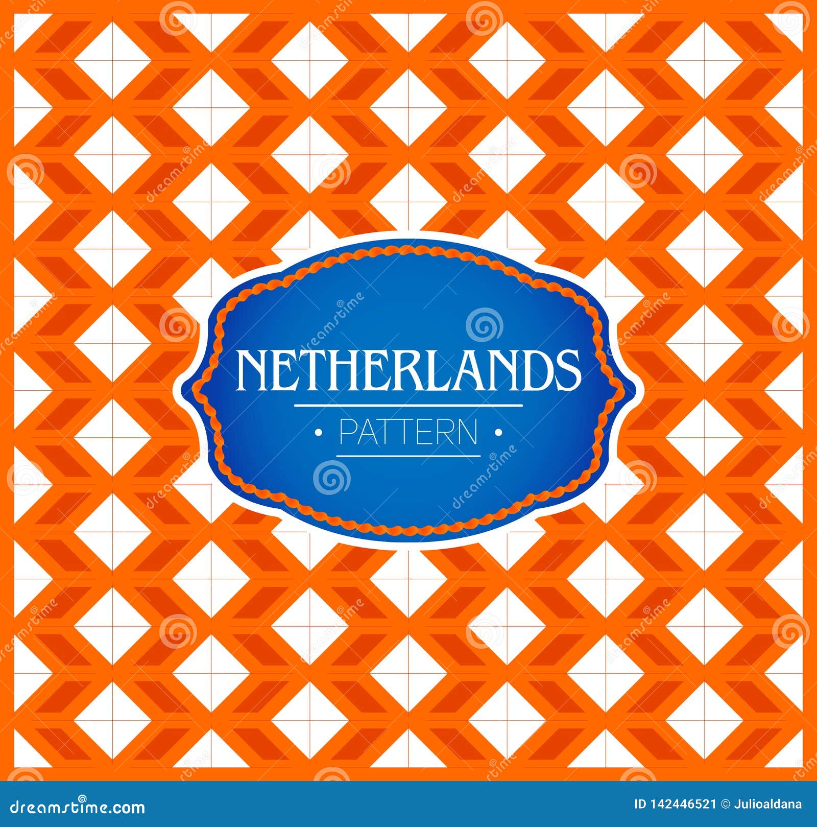 Netherlands Pattern, Seamless Background Texture and Emblem with the ...