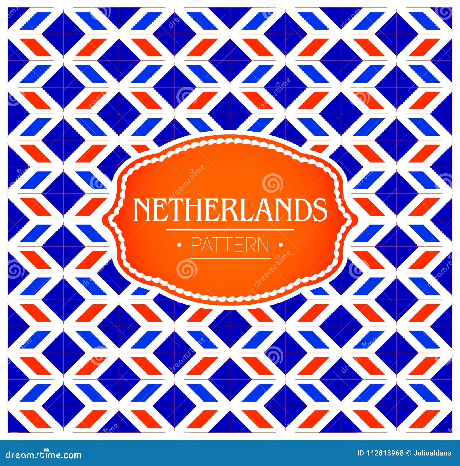 Netherlands Pattern, Seamless Background Texture and Emblem with the ...