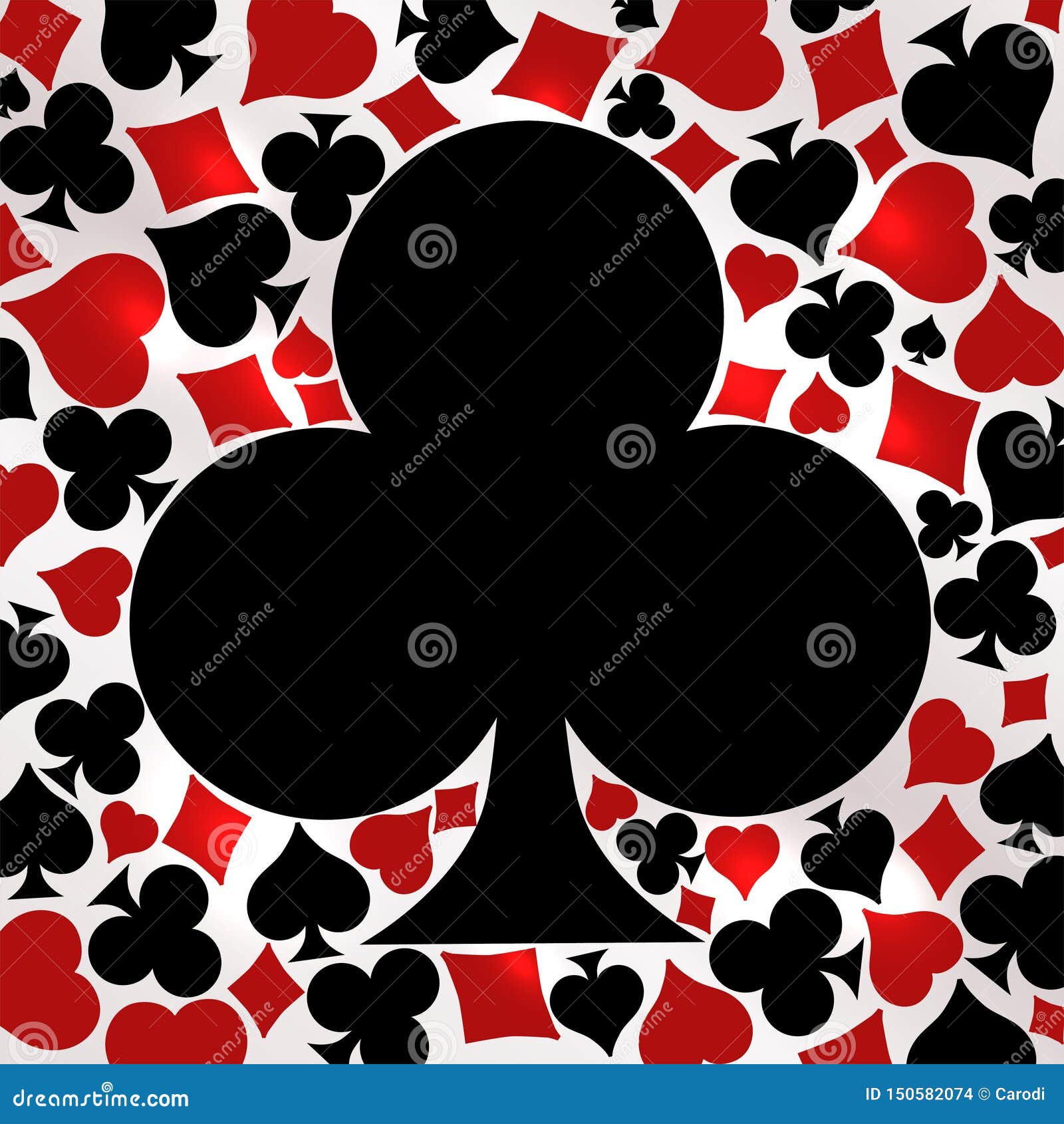 Poker clubs card, vector stock vector. Illustration of club - 150582074