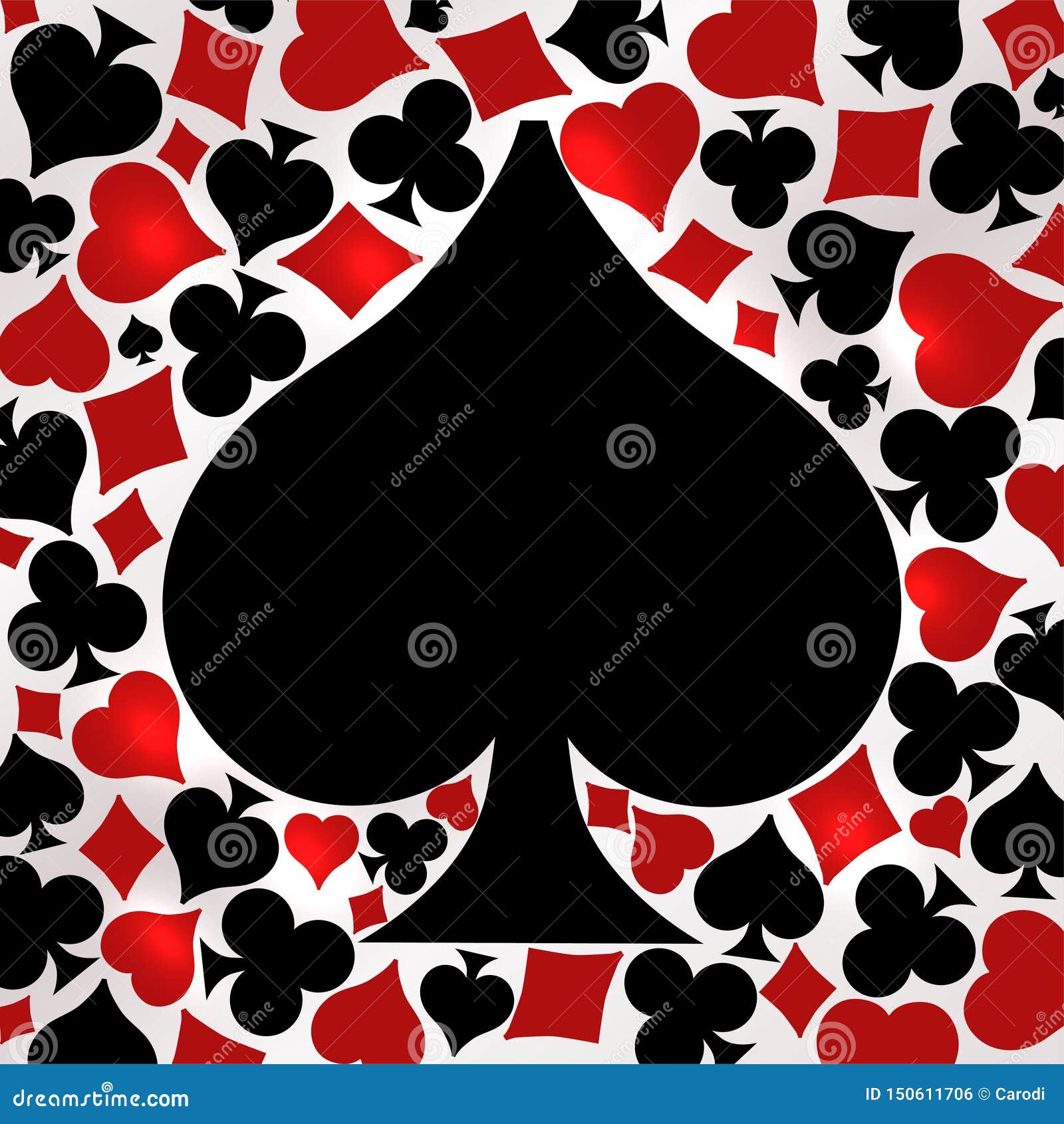 Poker spade card, vector stock vector. Illustration of design - 150611706