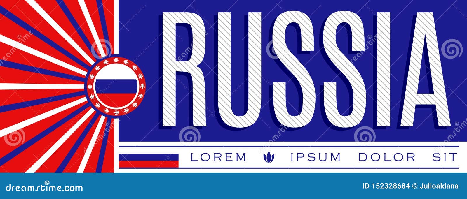 Russia Patriotic Banner Design, Typographic Vector Illustration ...