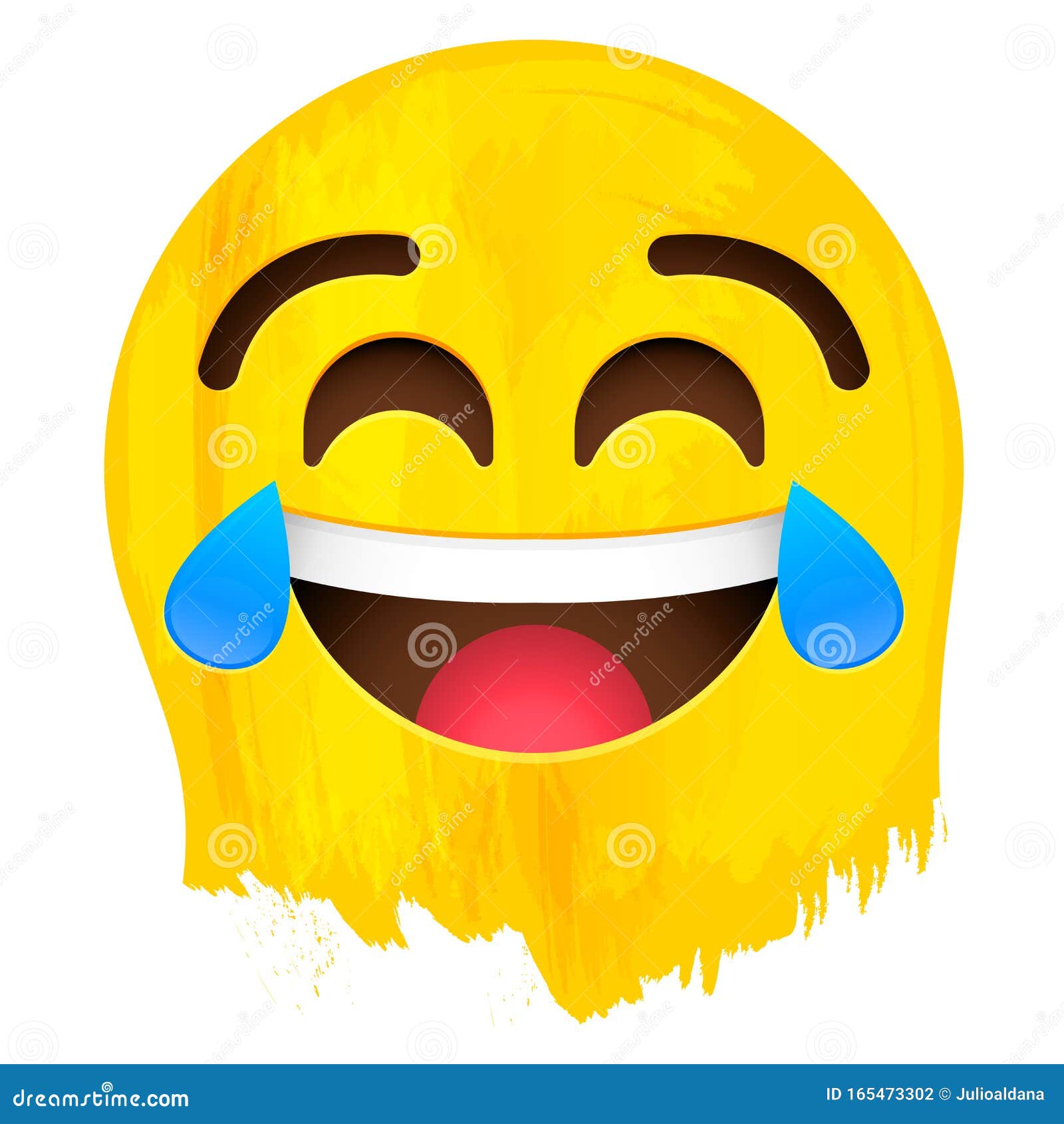 Man With Happy Emotion. Happy Smiling Emoji Avatar. Portrait Of A ...