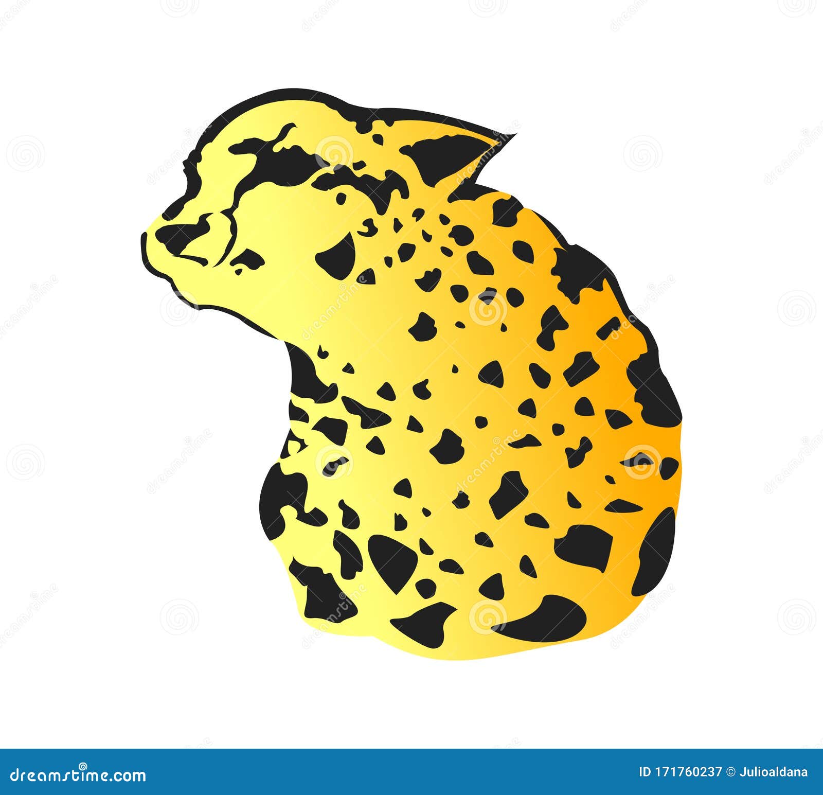 Cheetah Emblem Stylized Vector Illustration. Stock Vector ...