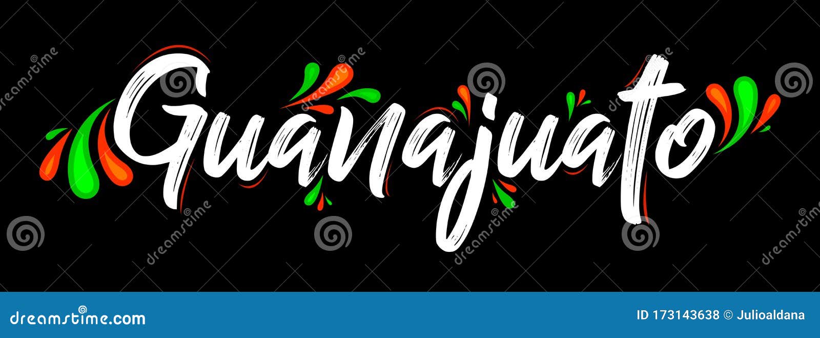 Guanajuato City Mexico Patriotic Banner Design Vector Illustration ...