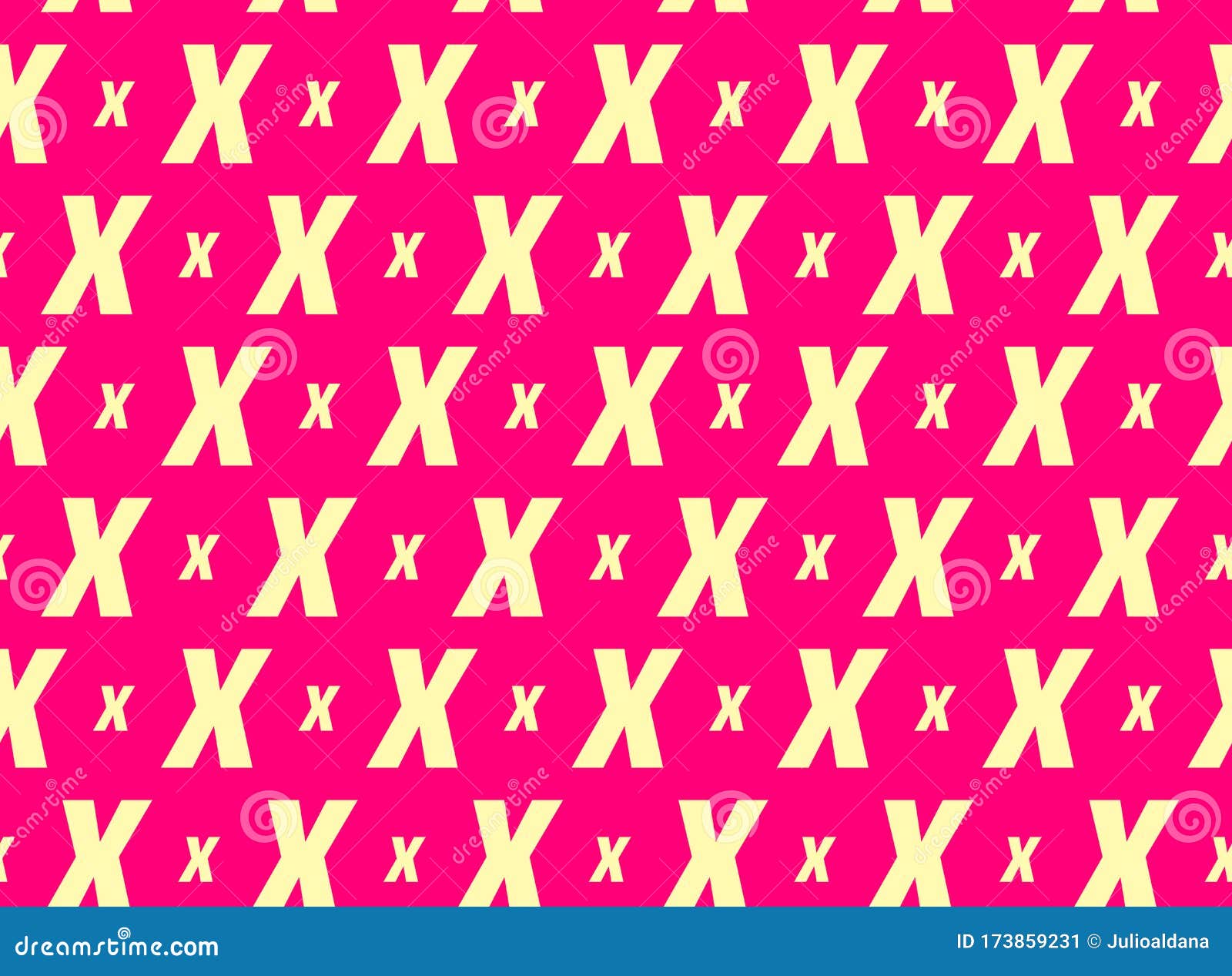 Letter X Modern Vector Seamless Pattern. Stock Vector - Illustration of ...