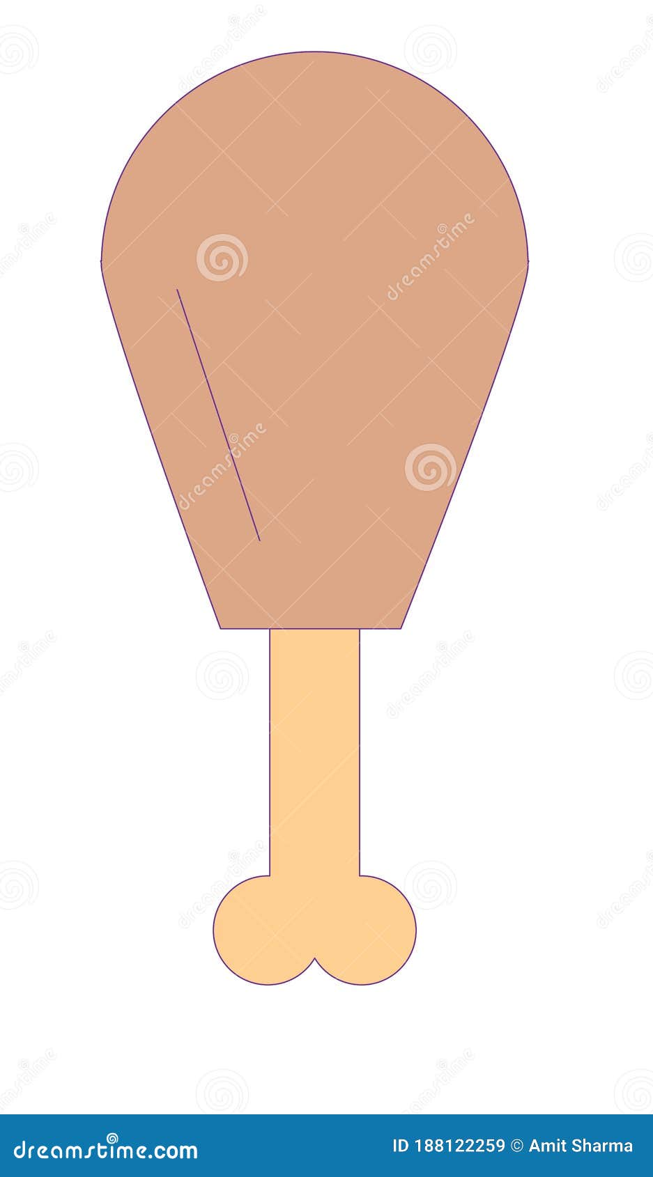 Chicken Leg Piece Illustration Stock Illustration - Illustration of ...