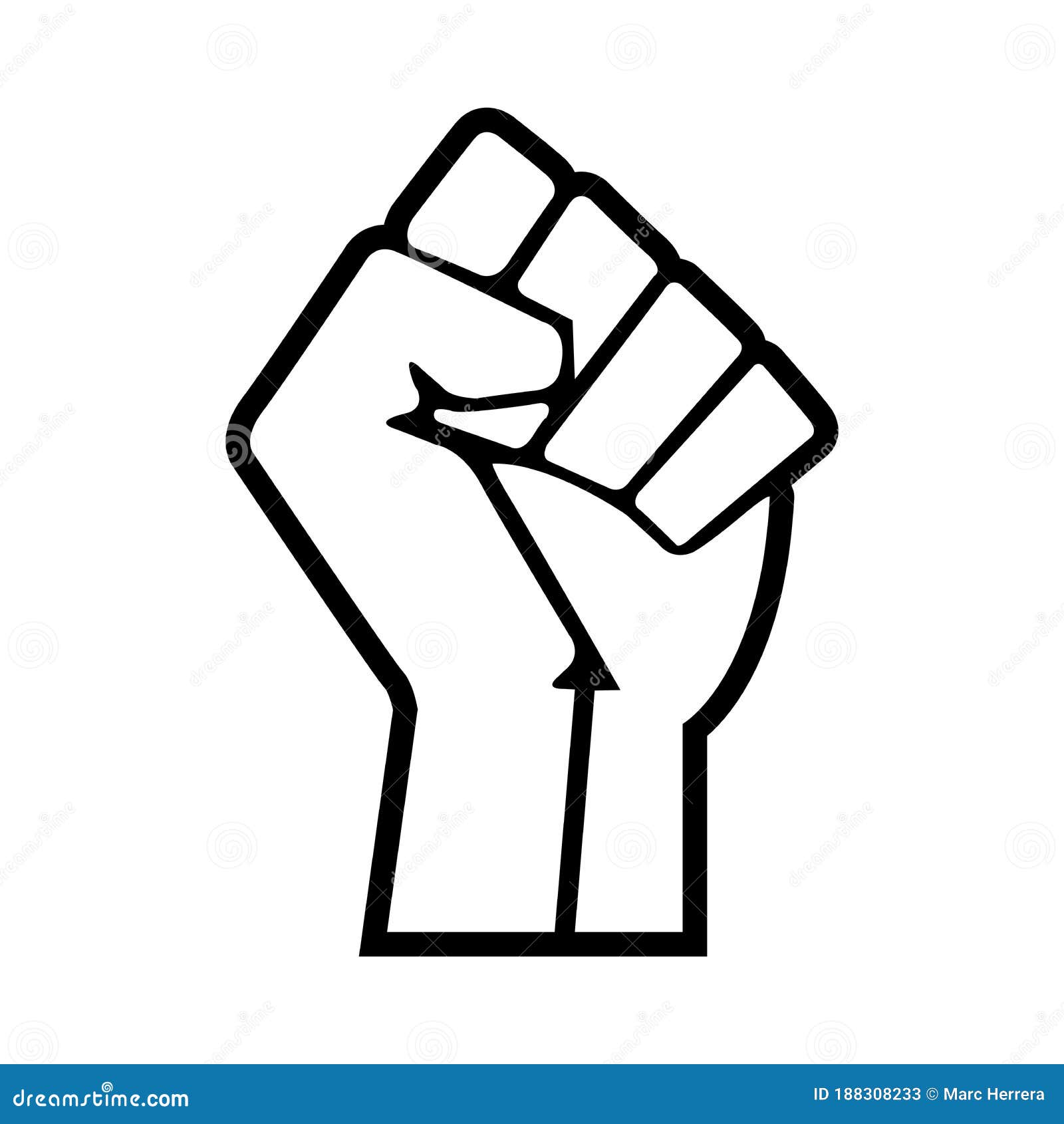 Raised Fist Power Revolution Sign Stock Vector - Illustration of ...