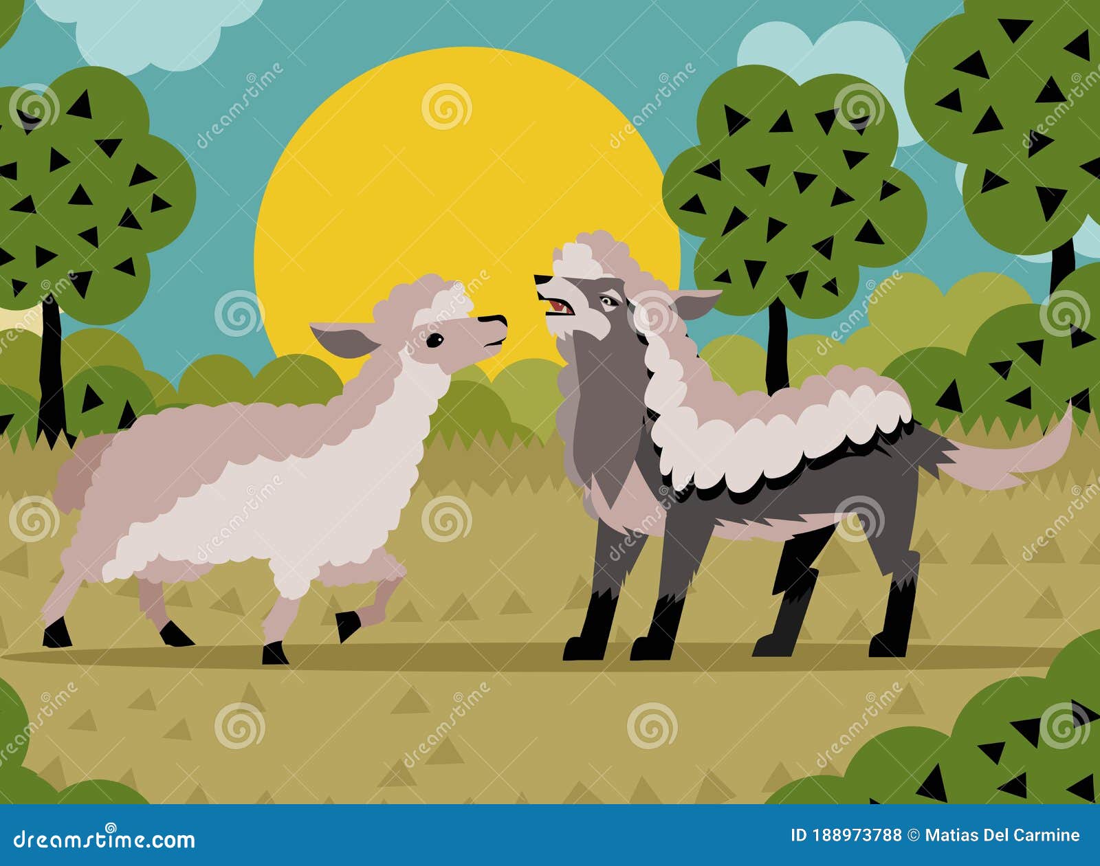 Wolf in Sheep`s Clothing and Sheep Stock Vector - Illustration of ...