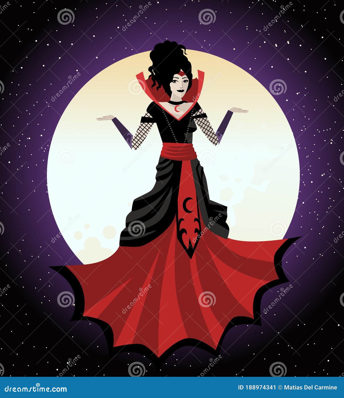 Female Vampire Lips, Eye Seamless Pattern. Cartoon Womans Open Mouth ...