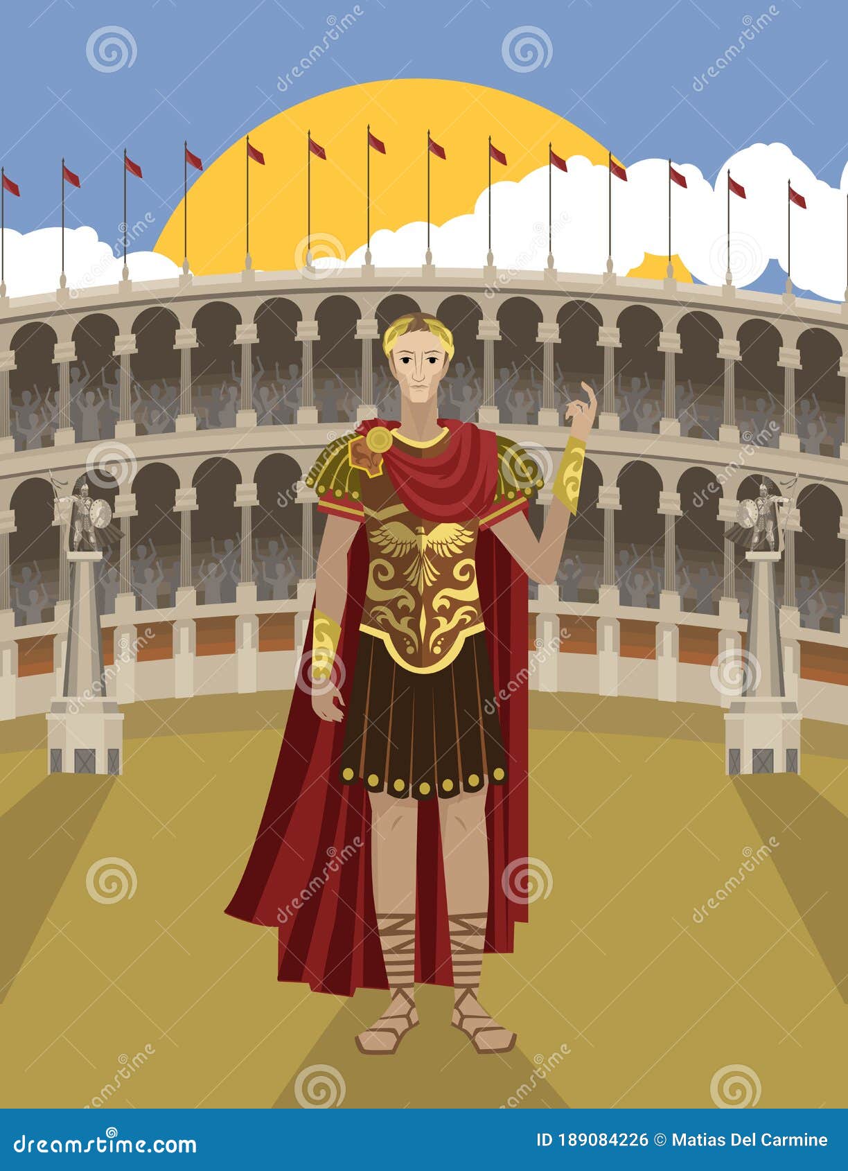 Roman Emperor Addressing Senate In Grand Hall VFX Setting Royalty-Free ...