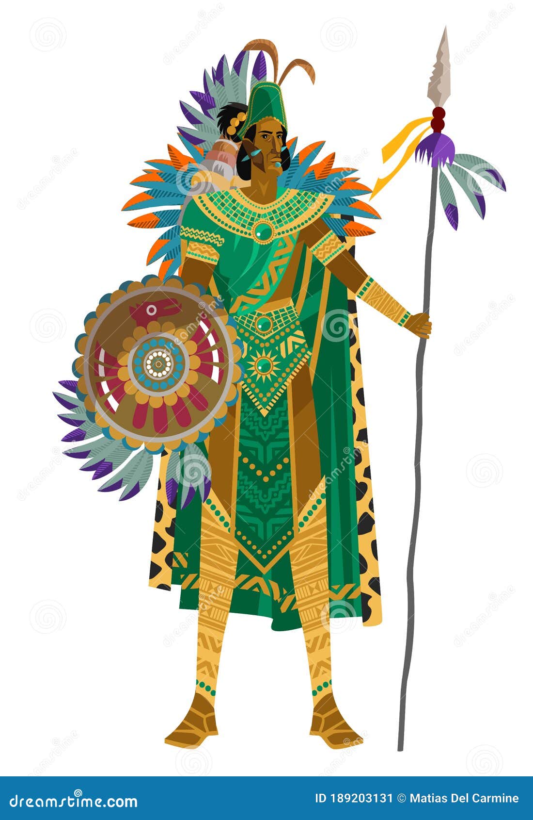 Aztec Priest Drawing