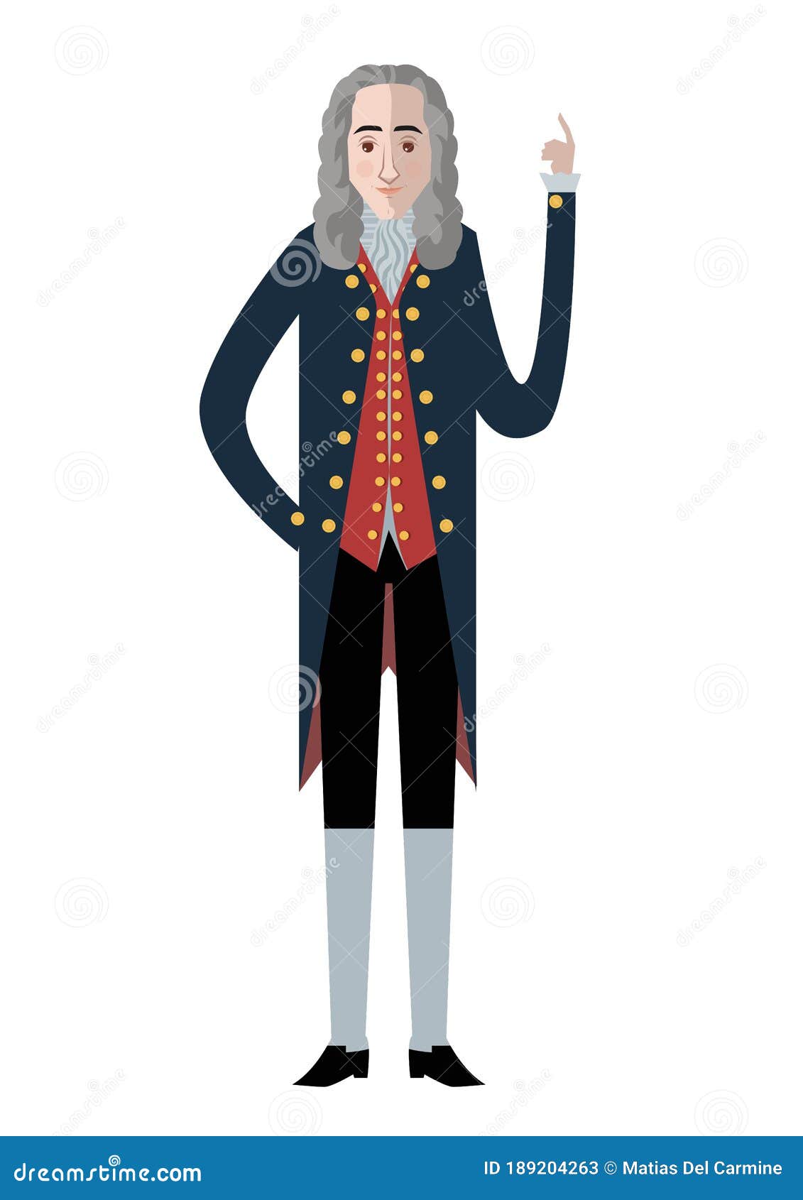 Voltaire Cartoon Character. Vector Illustration. | CartoonDealer.com ...