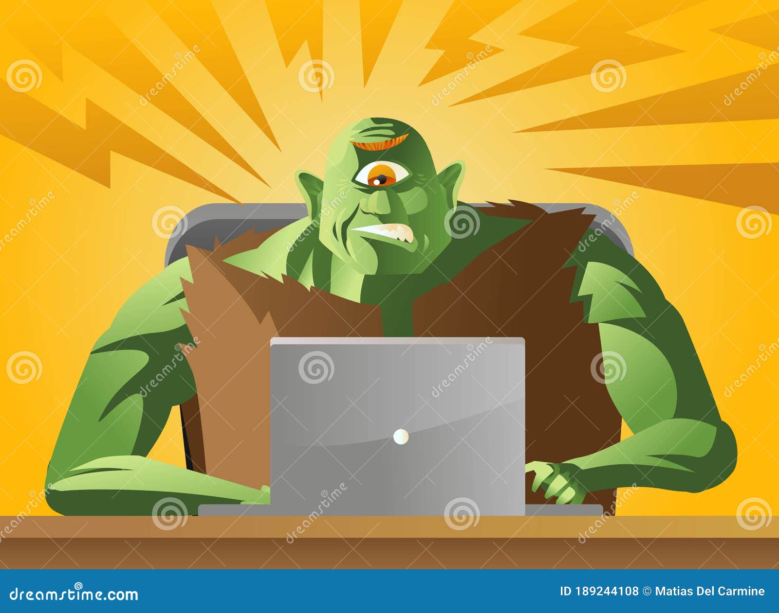 Evil Cat Computer Symbol Vector Illustration | CartoonDealer.com #98874254