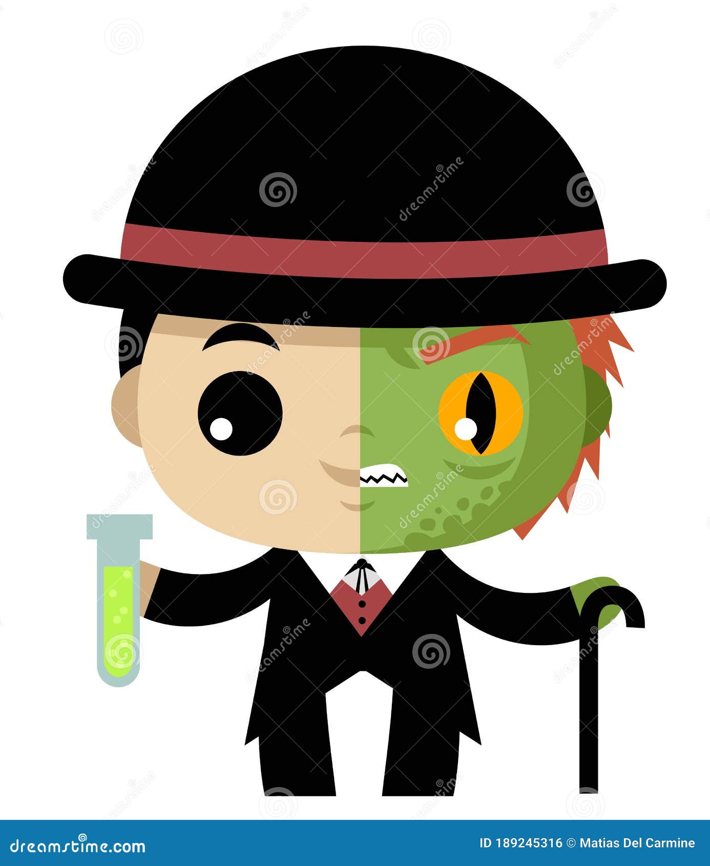 Monster Transformation with Green Potion Stock Vector - Illustration of ...