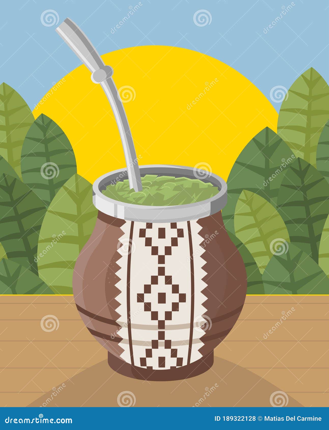 Yerba Mate Vector Frame | CartoonDealer.com #114393525