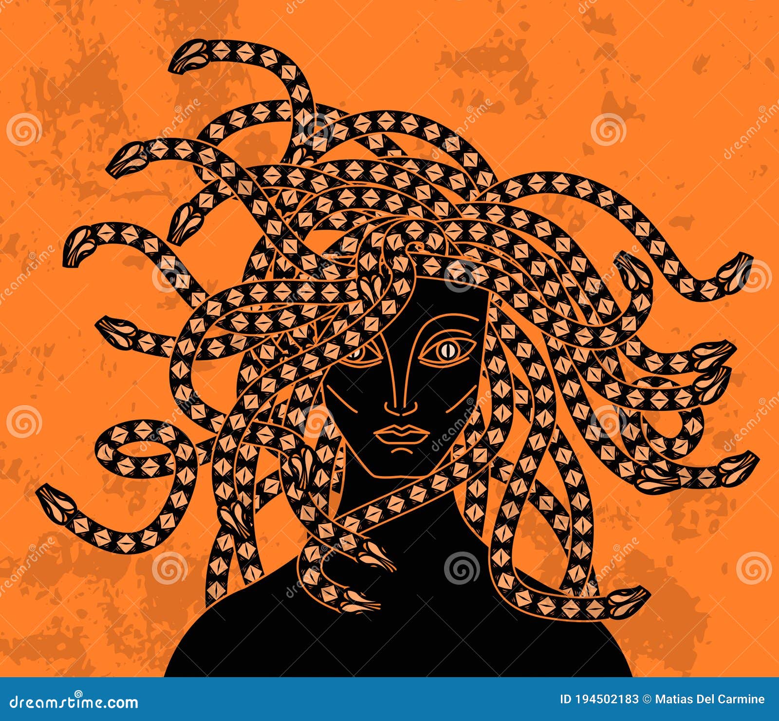Gorgon Medusa - Monster With A Female Face And Snakes Instead Of Hair ...