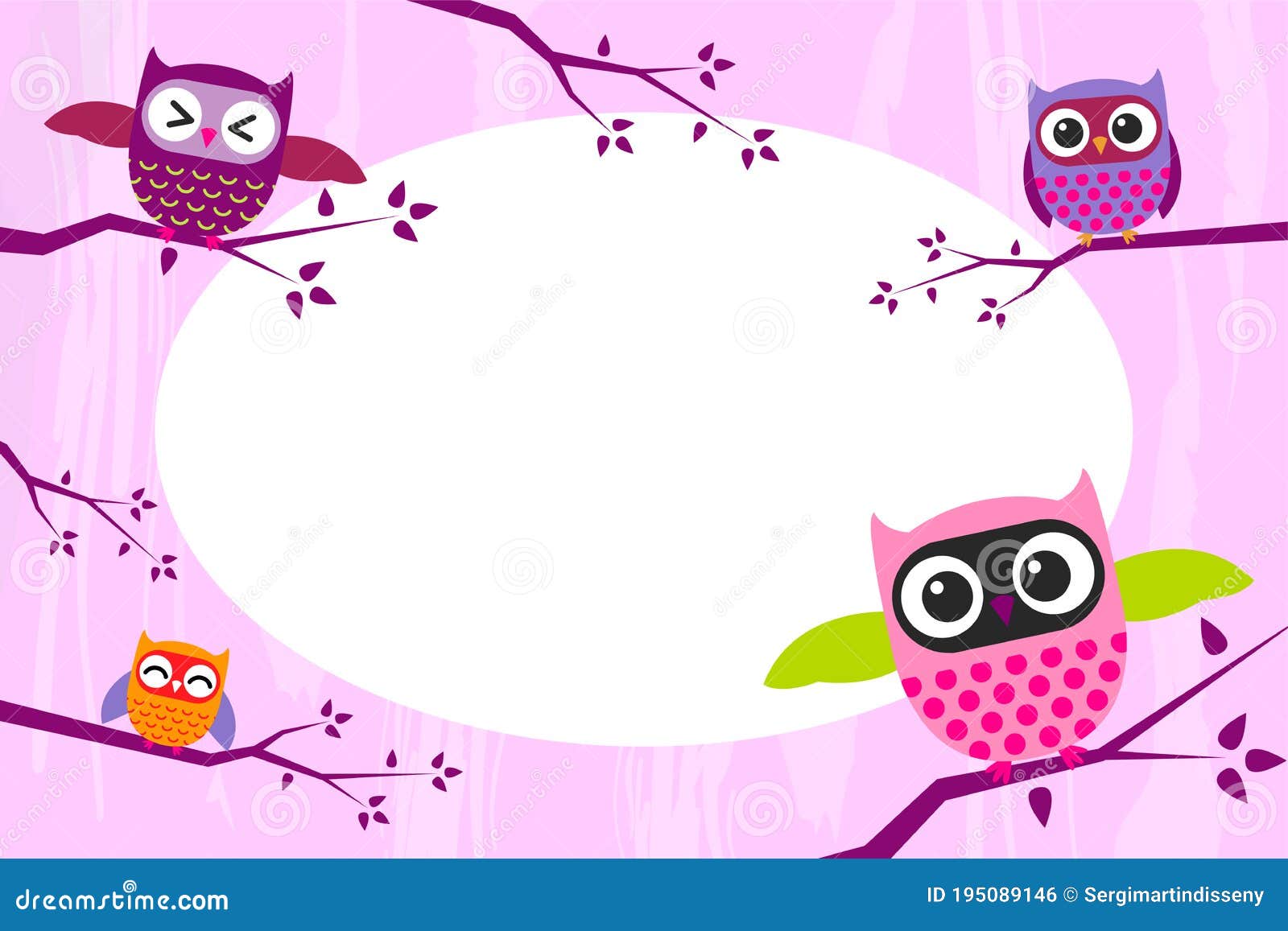 Funny Owls And Friendship Is Magic Phrase Handwritten With Cursive ...