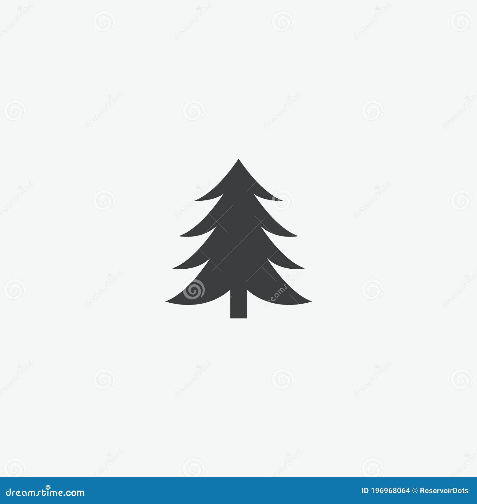 Spruce Tree Icon stock vector. Illustration of forest - 196968064
