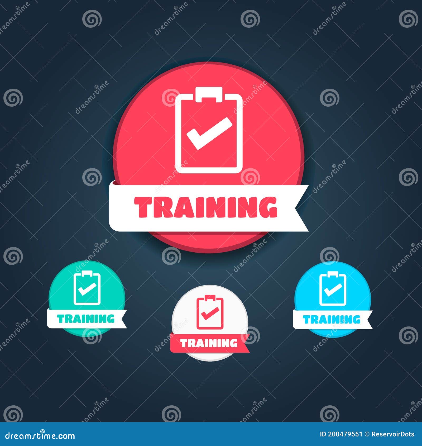 Training Check Labels Vector Stock Vector - Illustration of coach ...