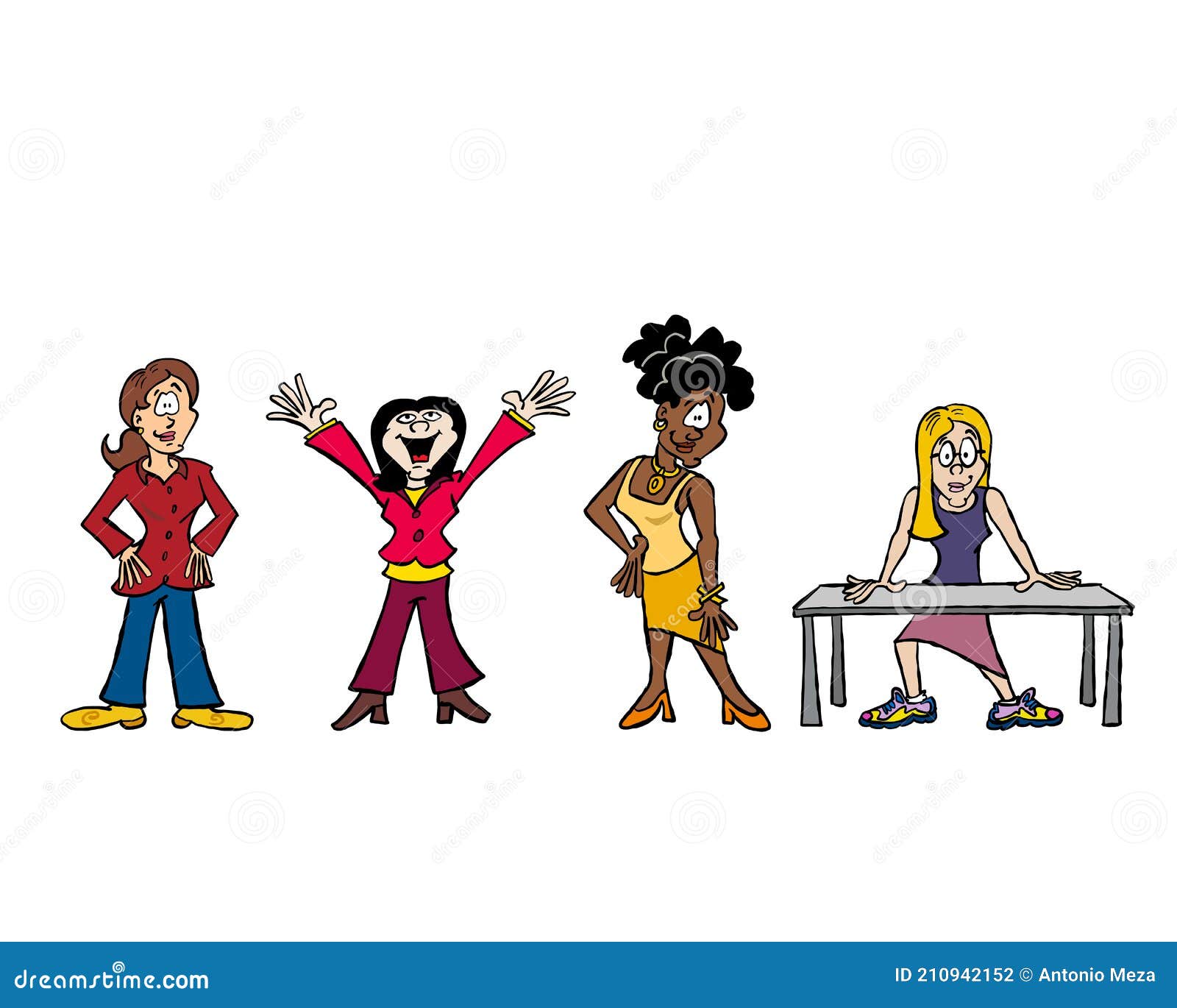 Power Poses Women stock vector. Illustration of poses - 210942152