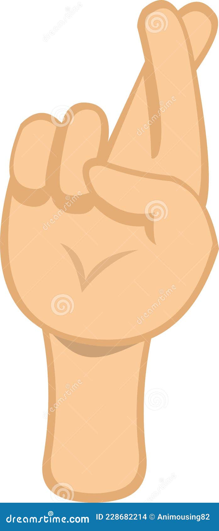 Finger Crossed Cartoon Vector | CartoonDealer.com #19604943