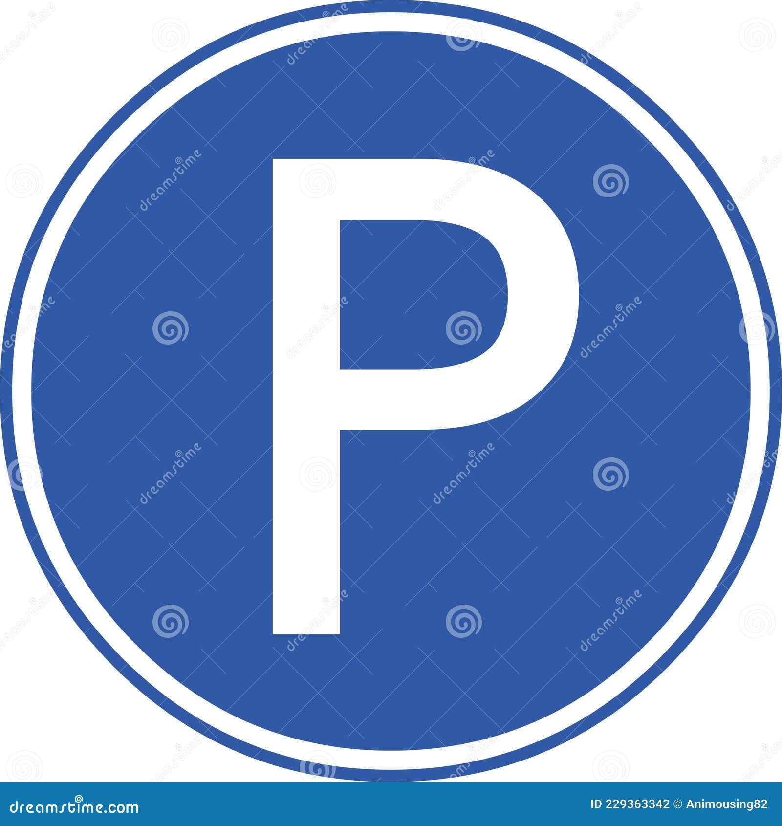 Parking traffic sign stock vector. Illustration of circle - 229363342